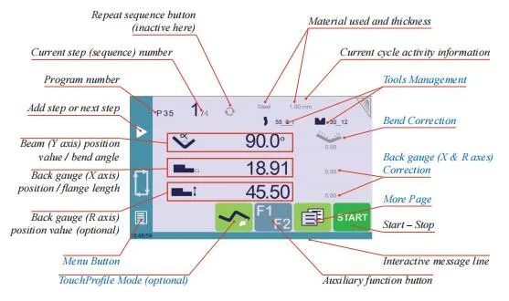 Hydraulic press brake CybTouch 8 controller Manual